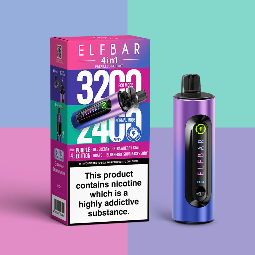 Purple Edition Elf Bar 4 in 1 Prefilled Pod Kit | Jenson E-Cig
