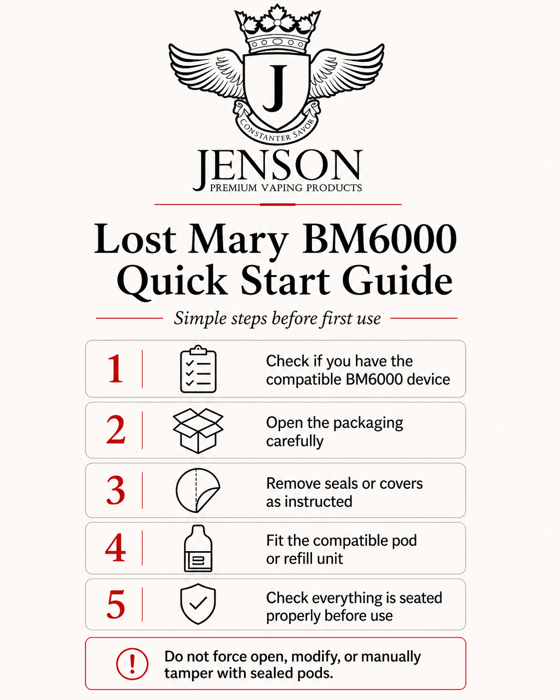 Lost Mary BM6000 Instructions Guide